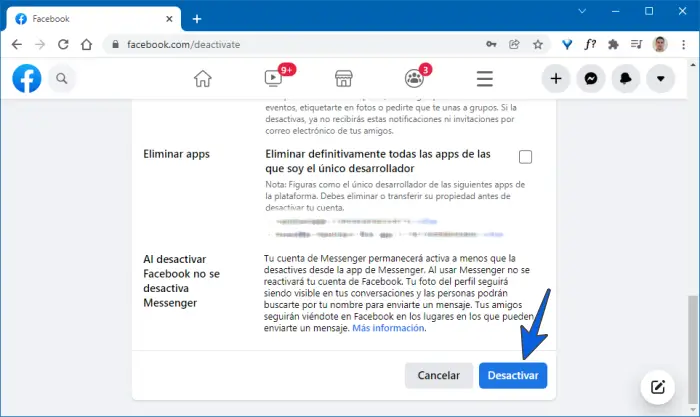 Cómo cerrar una cuenta de Facebook temporalmente