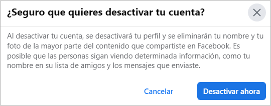 Cómo cerrar una cuenta de Facebook temporalmente
